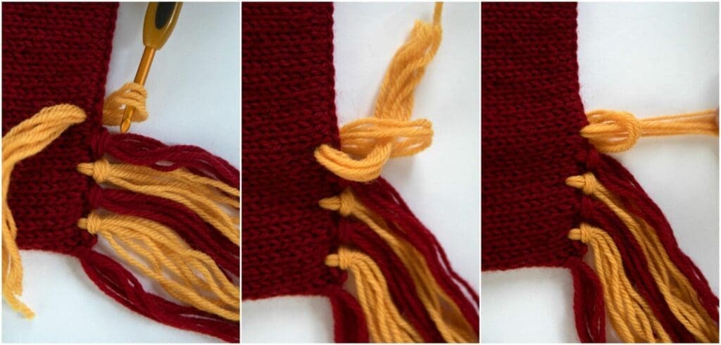 Harry Potter Hogwarts Gryffindor Scarf Pattern - Leelee Knits