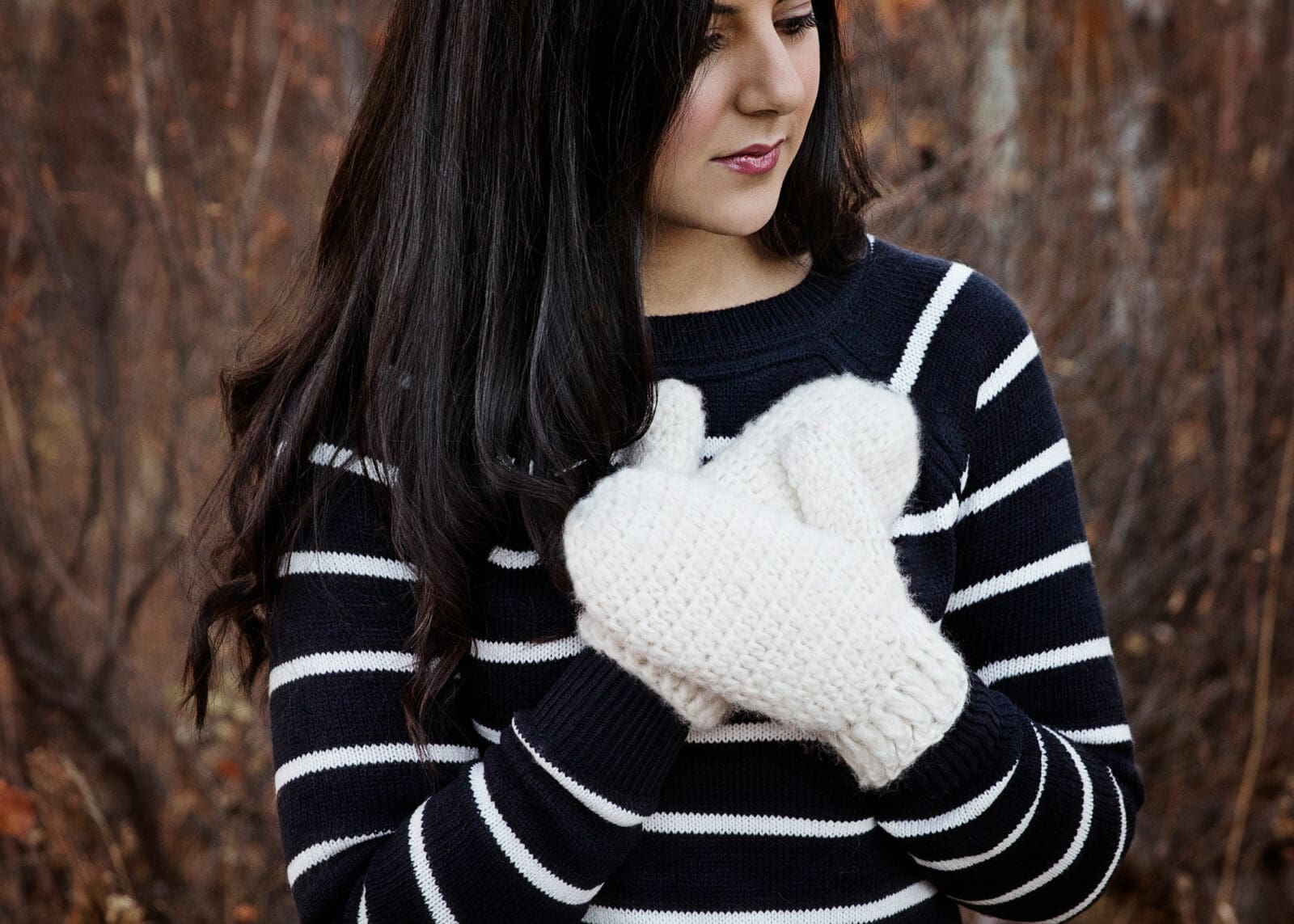 Fuzzy Warm Crochet Mittens - Leelee Knits