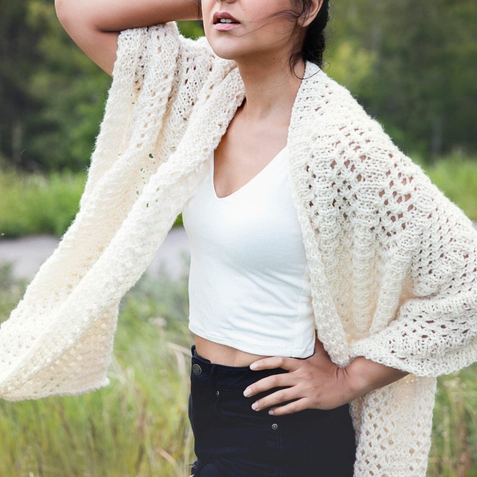 Lace Edge Knit Shawl - Free Pattern - Leelee Knits