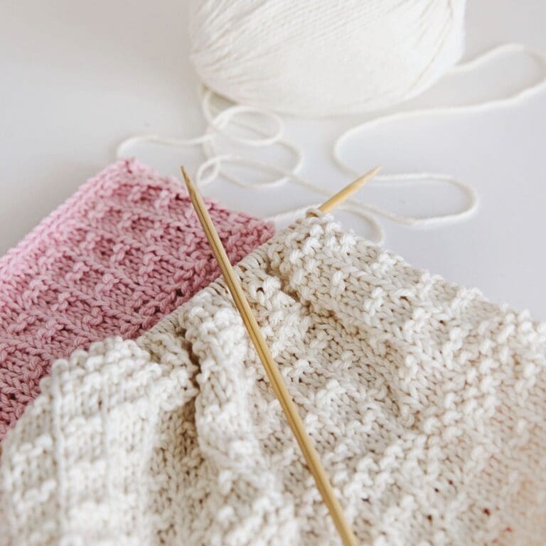 Modern Knit Dish Towel Pattern - Leelee Knits - Beginner Friendly