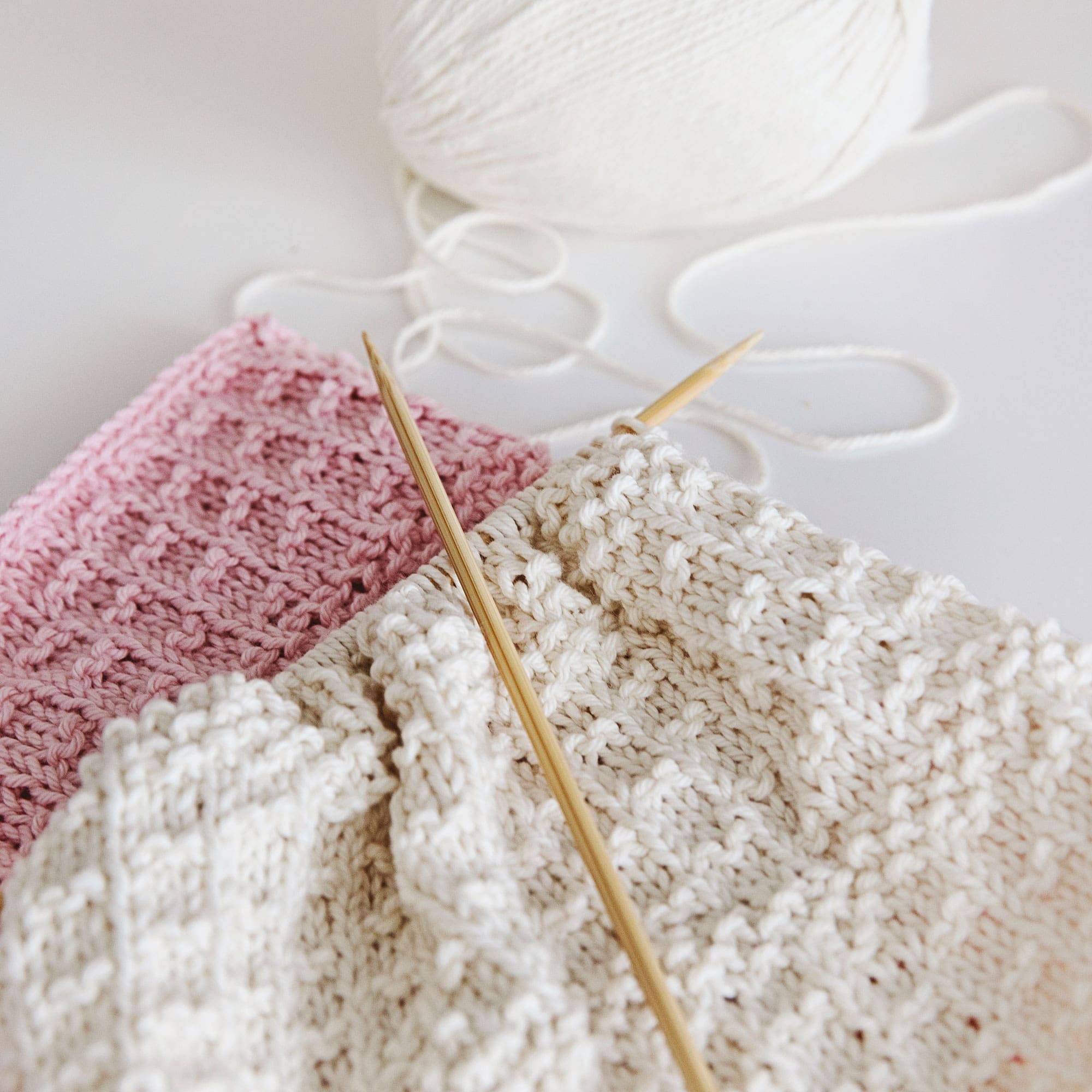 Modern Knit Dish Towel Pattern - Leelee Knits - Beginner Friendly