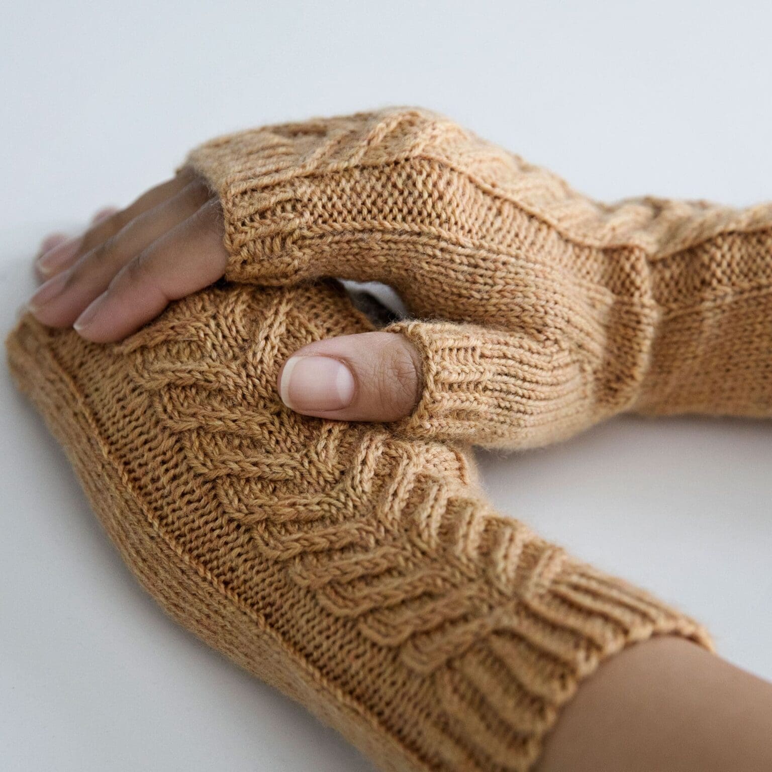 Comfy Fingerless Gloves Knitting Pattern - Leelee Knits