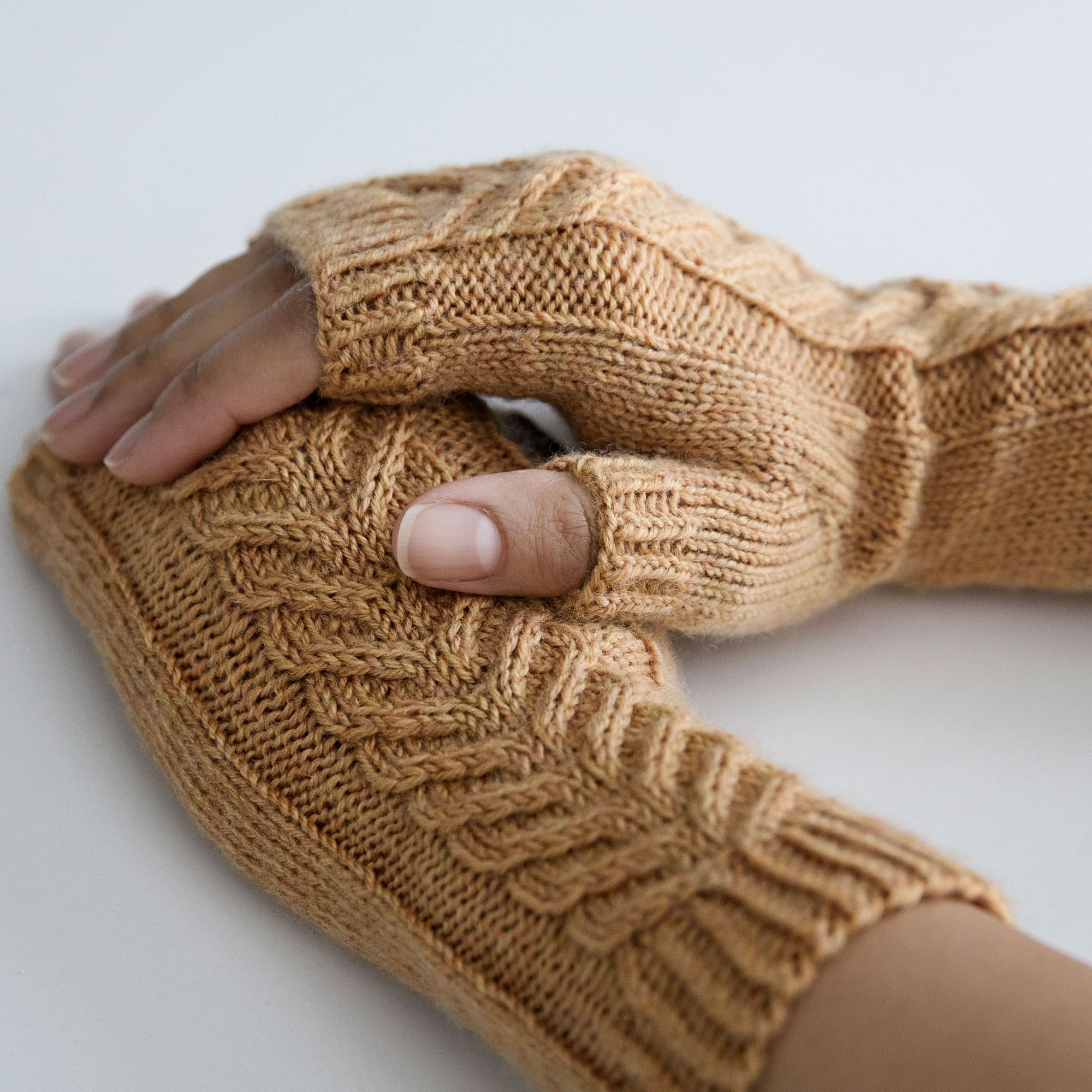 Comfy Fingerless Gloves Knitting Pattern - Leelee Knits