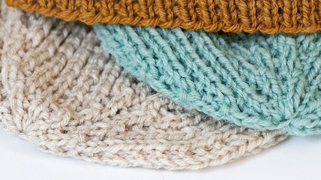 Broken Rib Stitch Knit Beanie Pattern - Leelee Knits