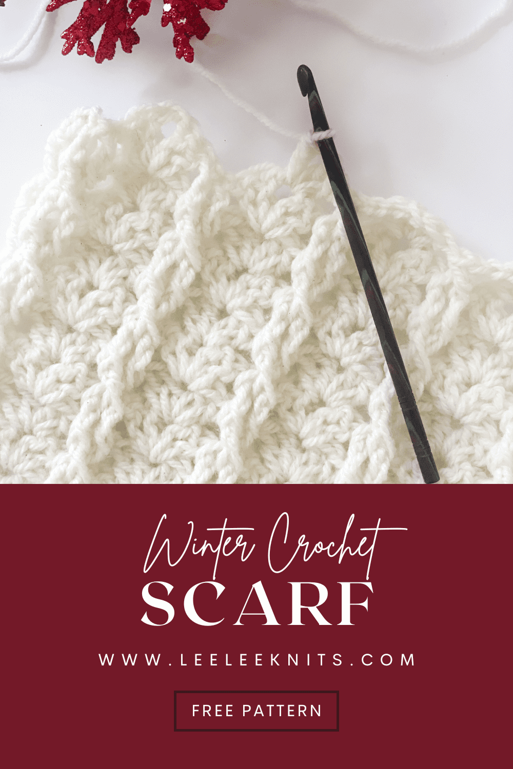 Crochet Winter Scarf Pattern - Leelee Knits