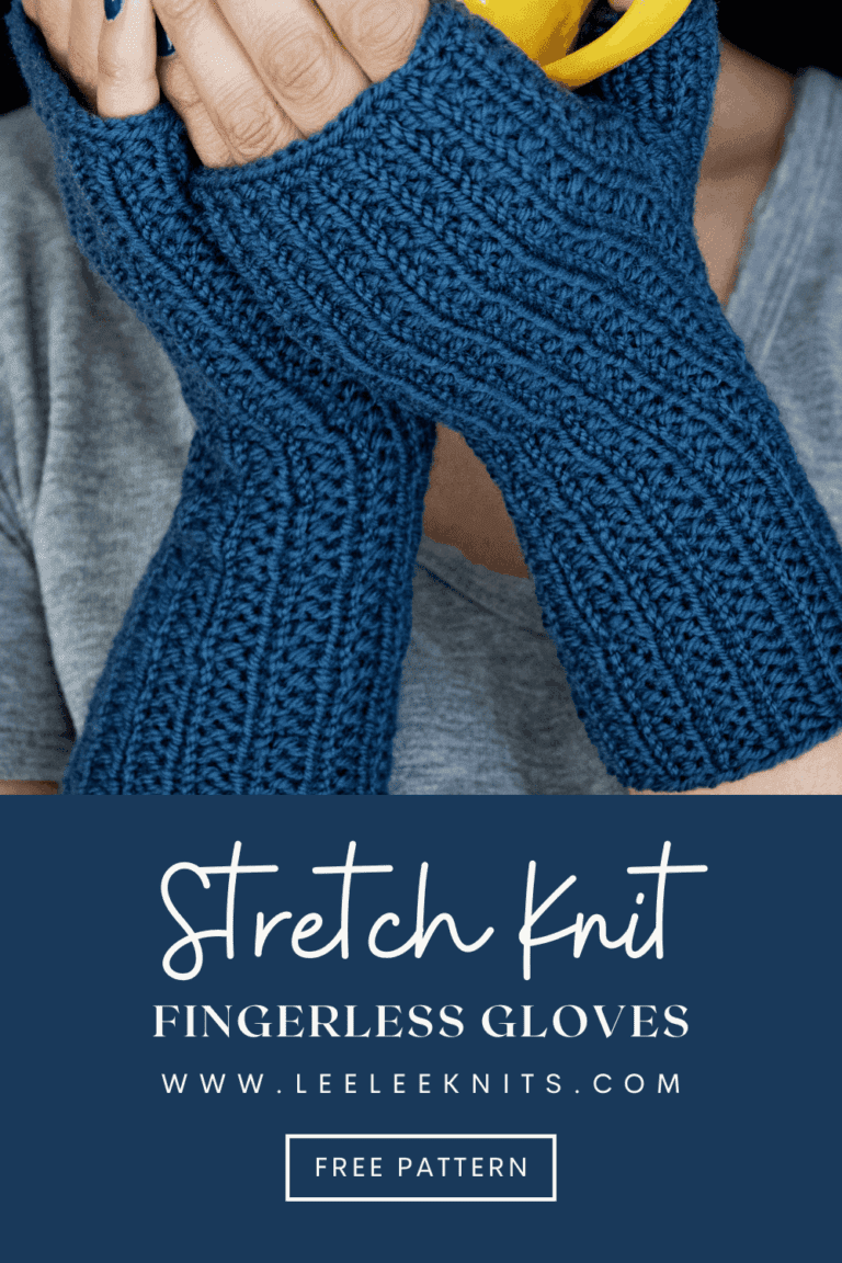 Stretch Knit Fingerless Gloves - Free Pattern - Leelee Knits