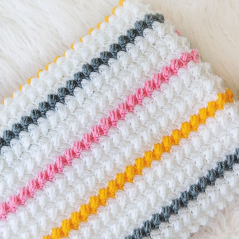 Colourful Striped Crochet Blanket Pattern - Leelee Knits