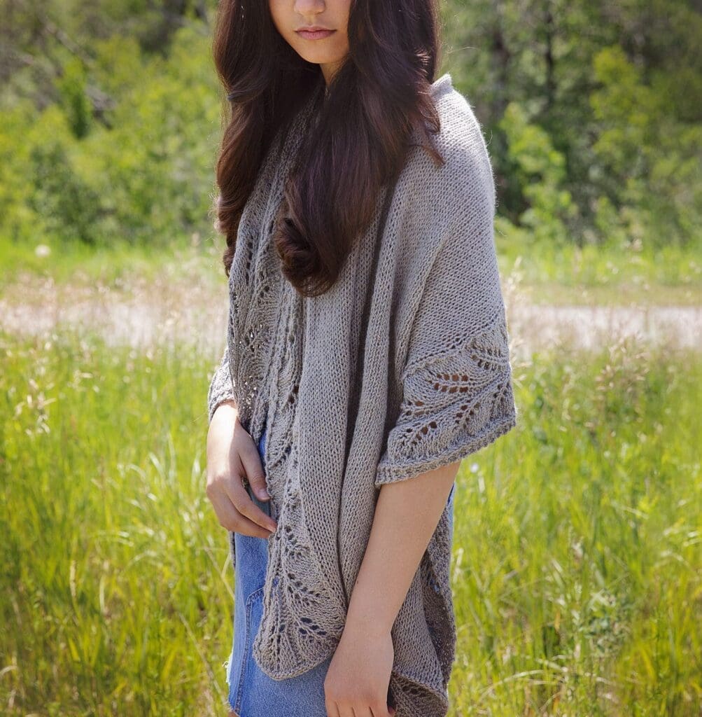 Lace Edge Knit Shawl - Free Pattern - Leelee Knits