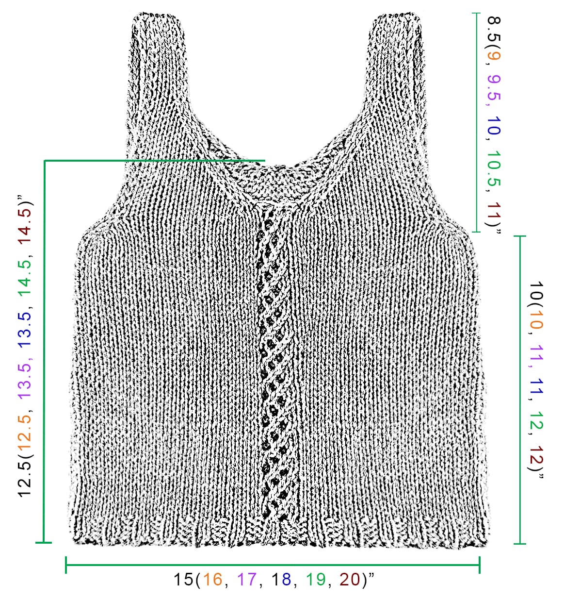 Lattice Tank Top Knitting Pattern - Leelee Knits