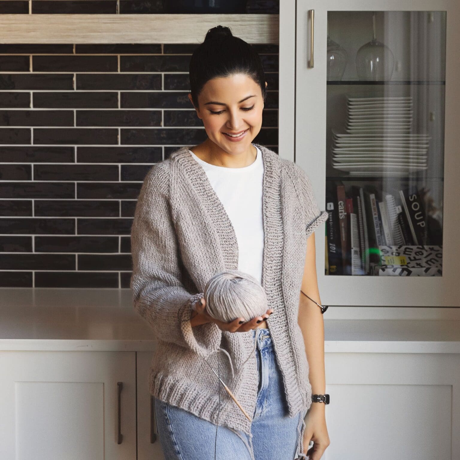 Simple Raglan Cardigan Knitting Pattern - Leelee Knits