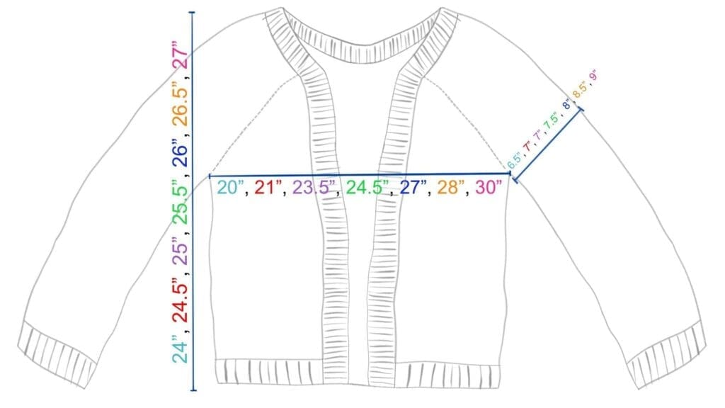 Simple Raglan Cardigan Knitting Pattern - Leelee Knits