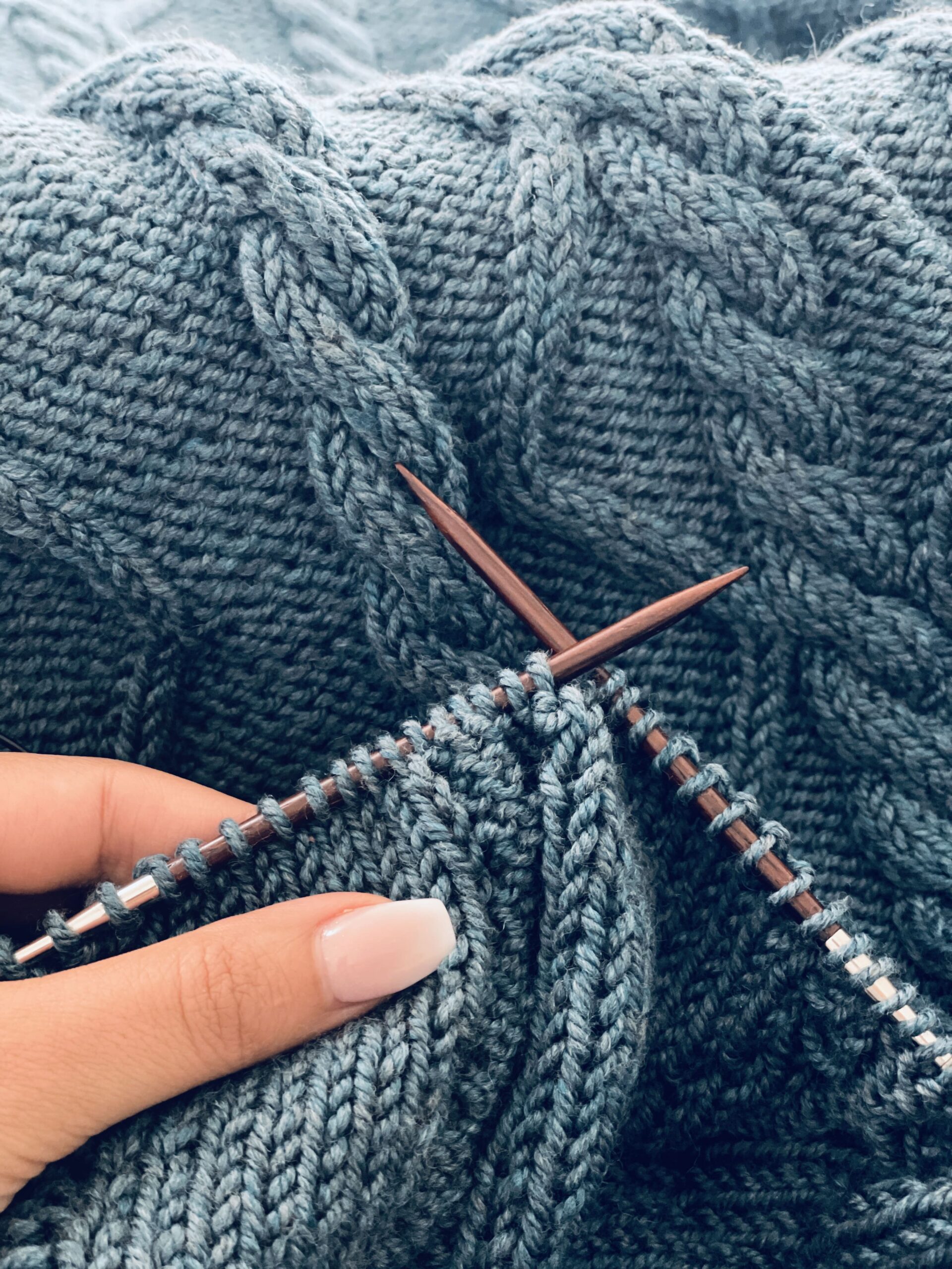 Cool Cables - Free Knit Throw Blanket Pattern - Leelee Knits